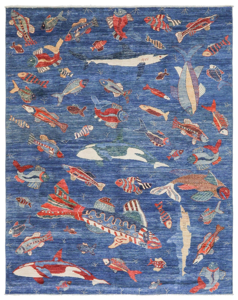 Big Fish Handwoven Contemporary Rug | Landry & Arcari