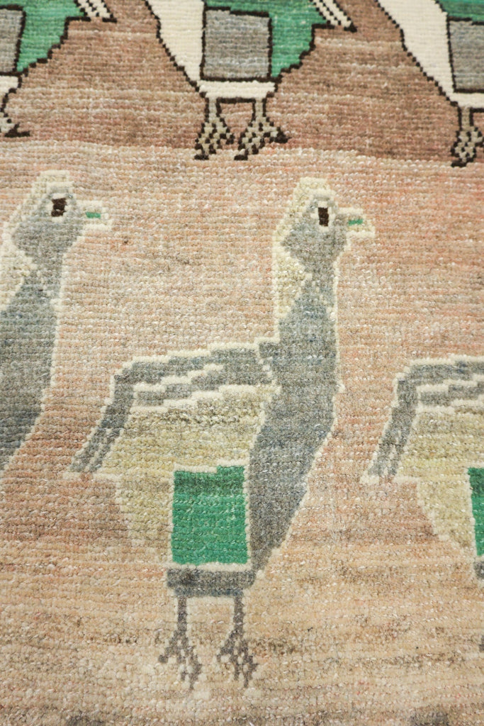 Vintage Ducks Handwoven Contemporary Rug | Landry & Arcari