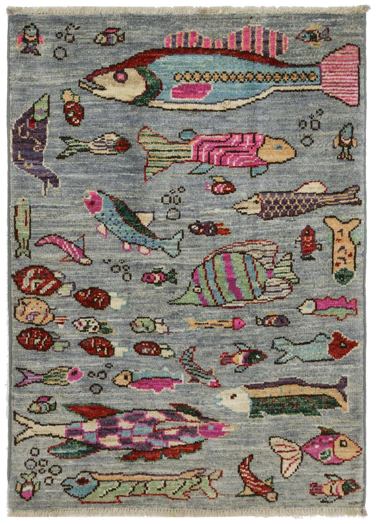 Fish Handwoven Contemporary Rug | Landry & Arcari