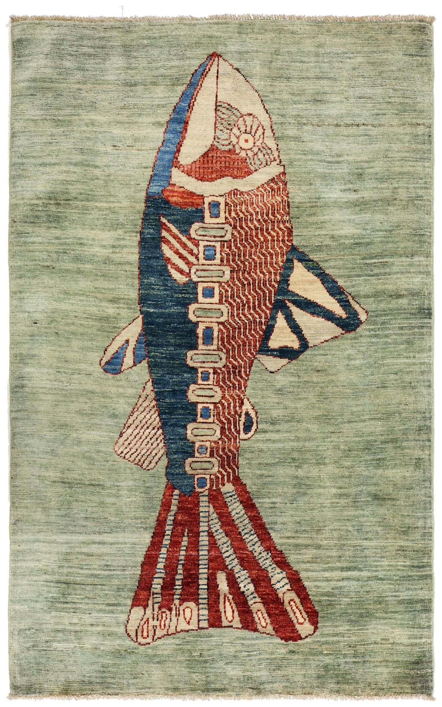 Large Fish Handwoven Contemporary Rug | Landry & Arcari – Landry ...