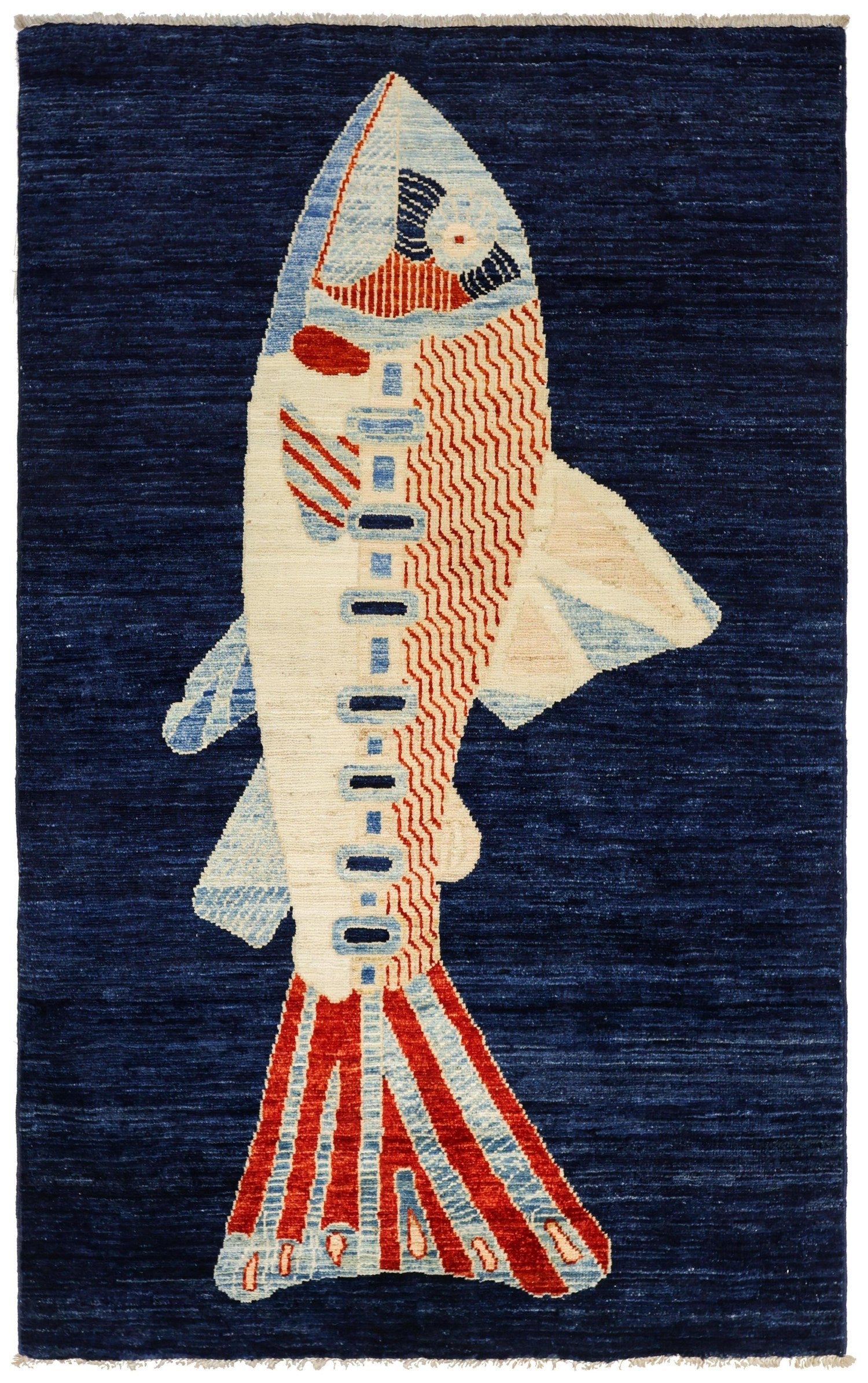 Large Fish Handwoven Contemporary Rug | Landry & Arcari – Landry ...