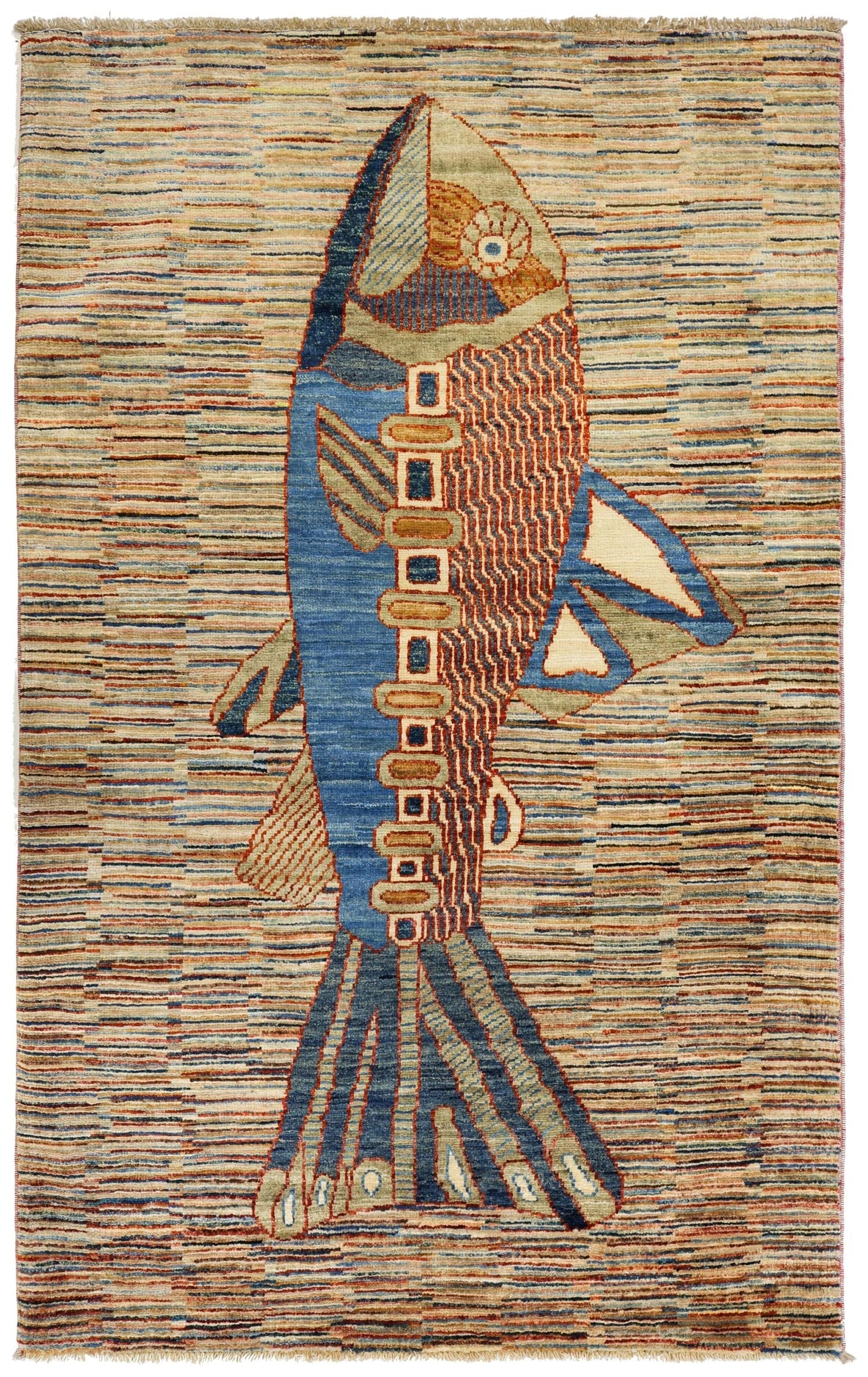 Large Fish Handwoven Contemporary Rug | Landry & Arcari – Landry ...