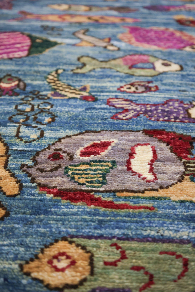 Small Fish Handwoven Contemporary Rug | Landry & Arcari