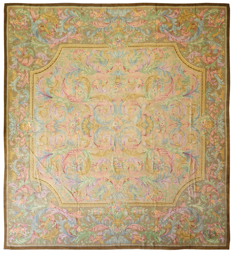 Antique Savonerie Handwoven Traditional Rug | Landry & Arcari