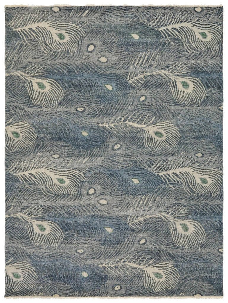Peacock Feather Handwoven Transitional Rug | Landry & Arcari