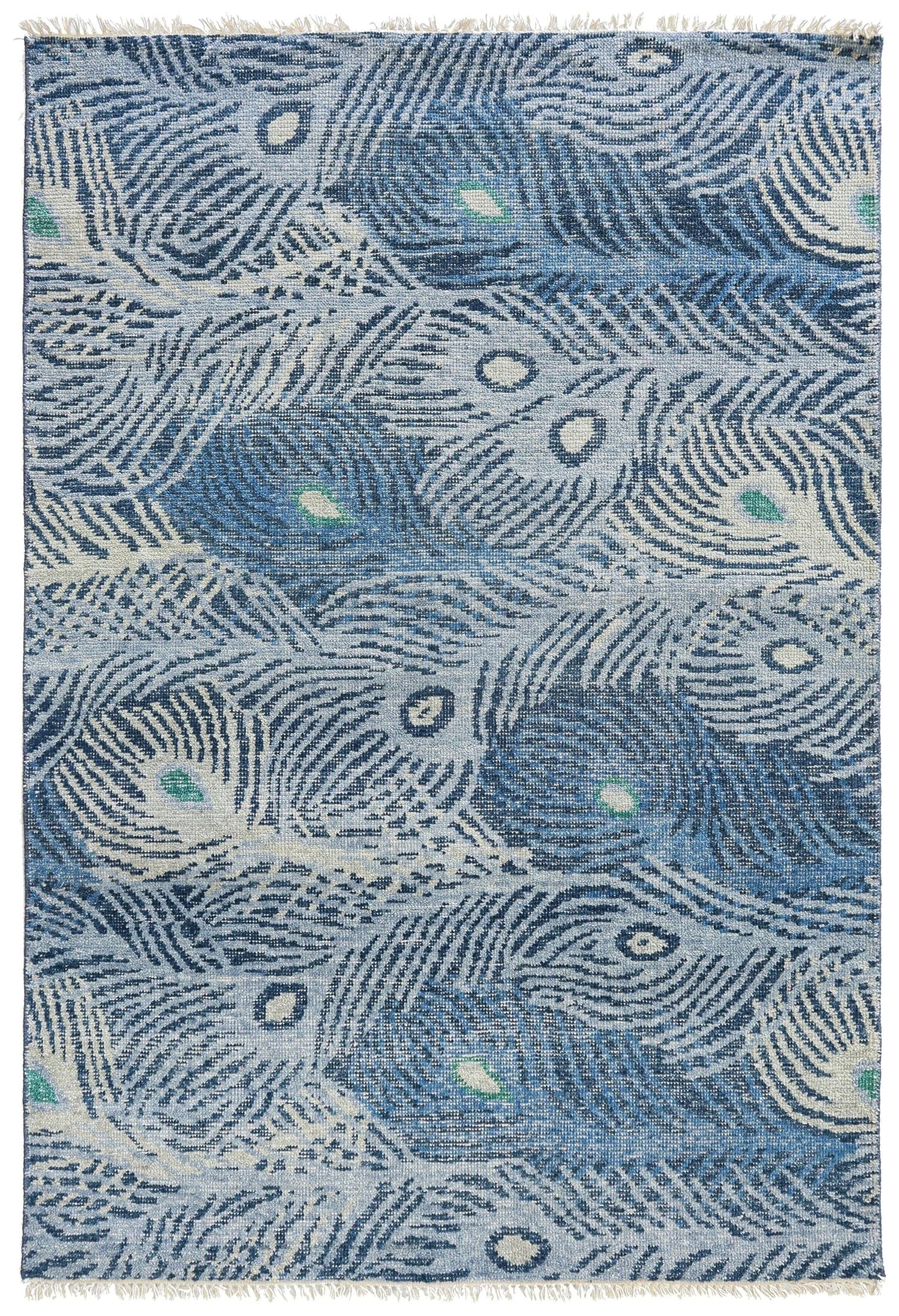 Peacock Feather Handwoven Transitional Rug | Landry & Arcari – Landry ...