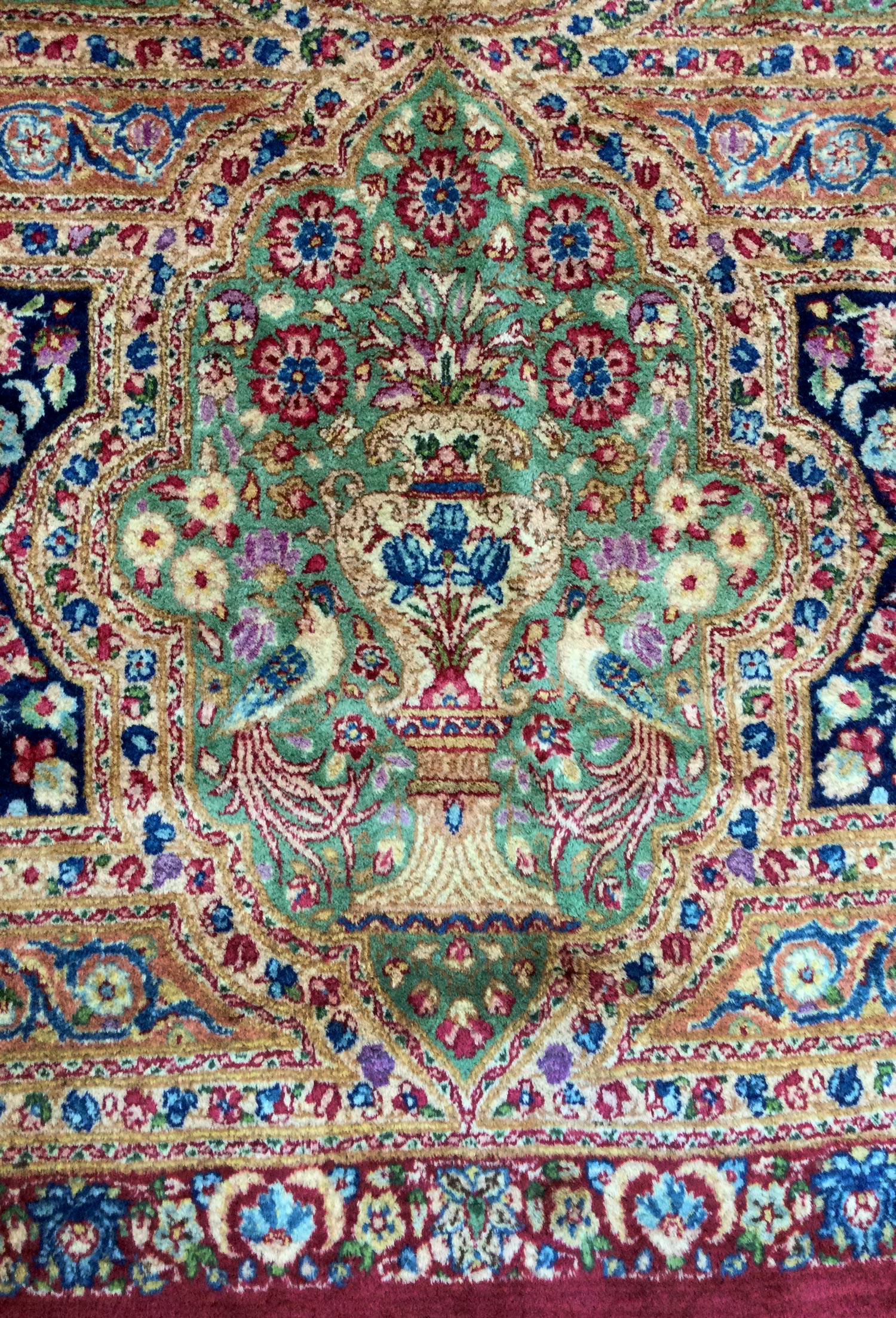 Antique Vase Kerman Handwoven Traditional Rug | Landry & Arcari