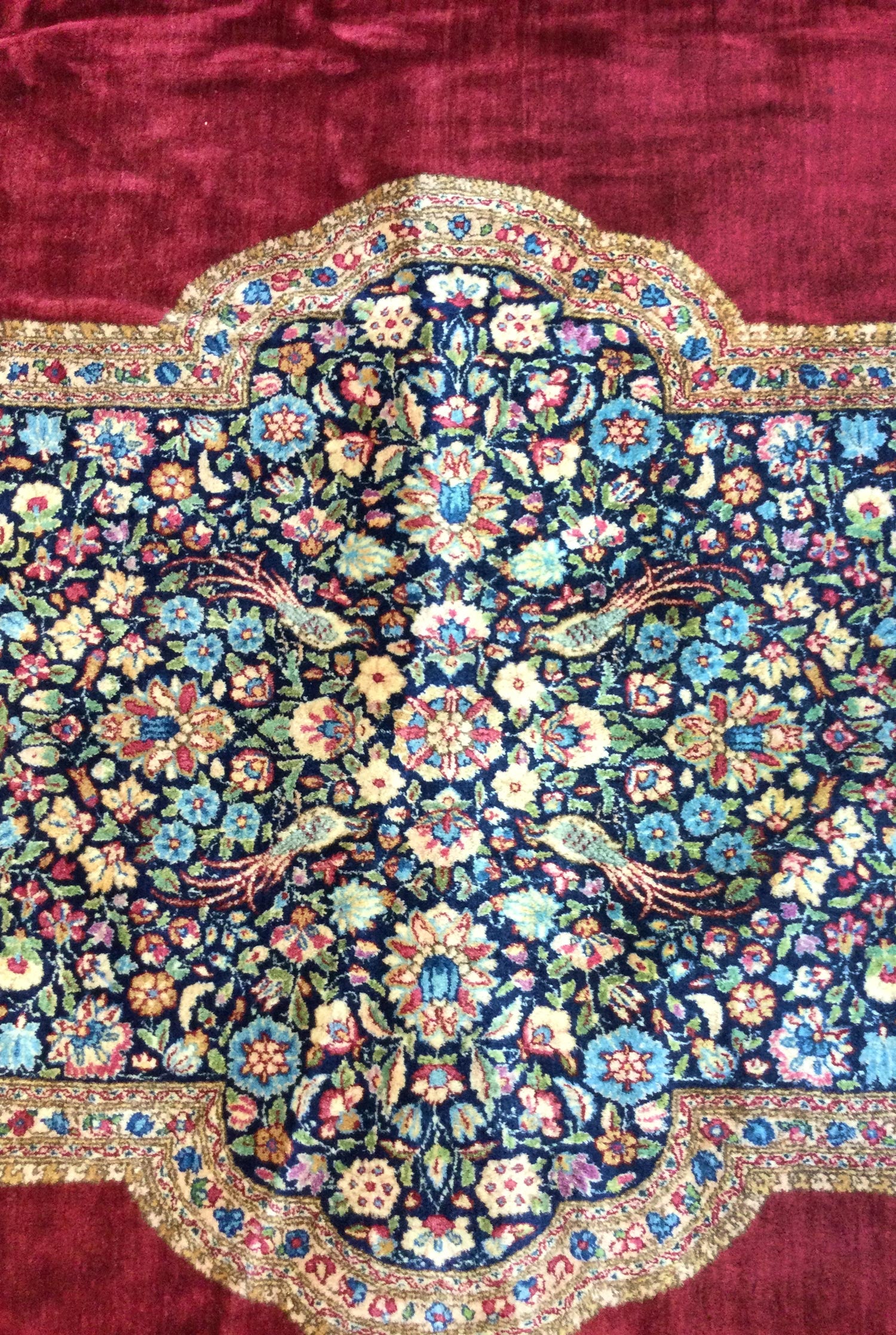 Antique Vase Kerman Handwoven Traditional Rug | Landry & Arcari