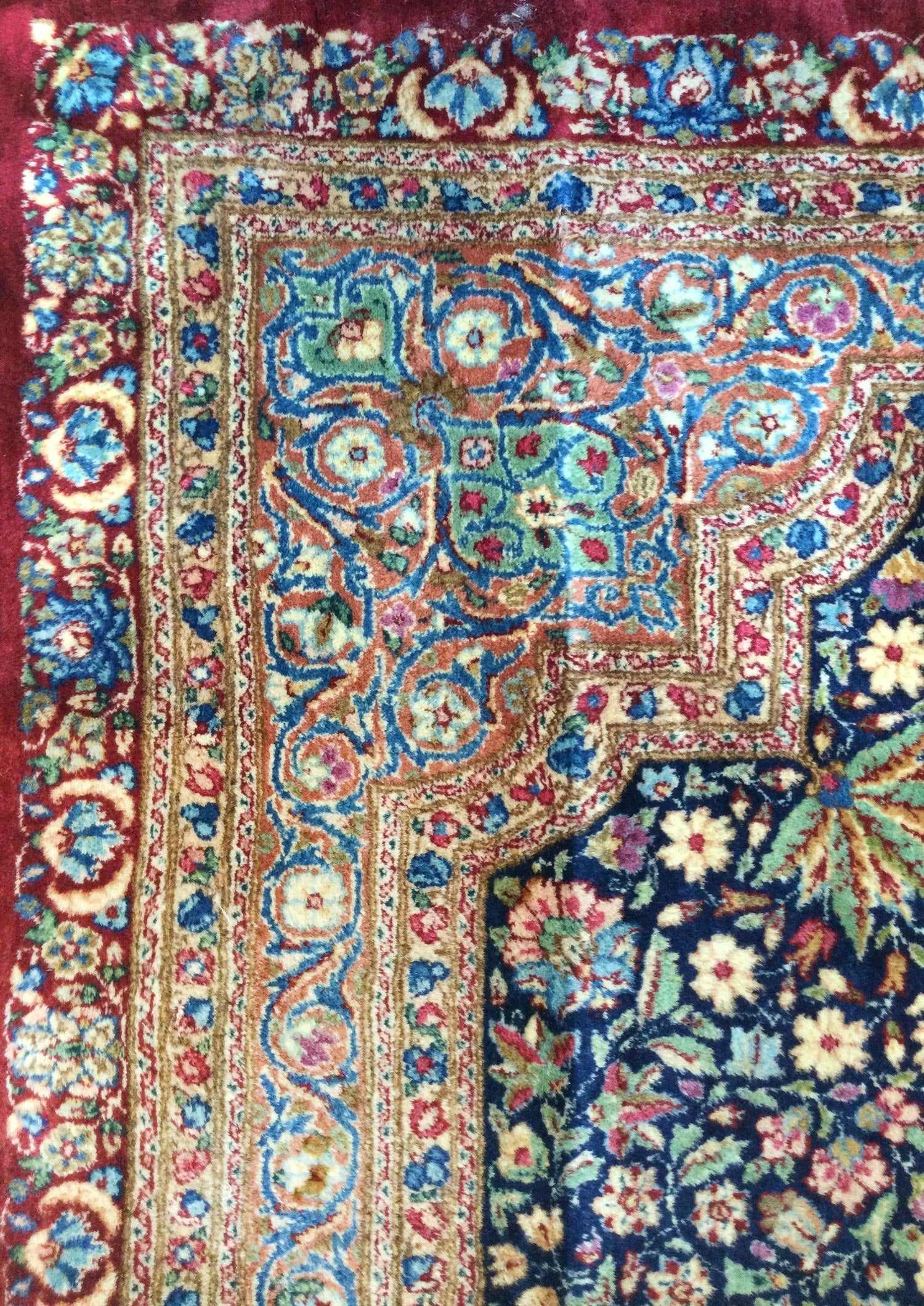 Antique Vase Kerman Handwoven Traditional Rug | Landry & Arcari