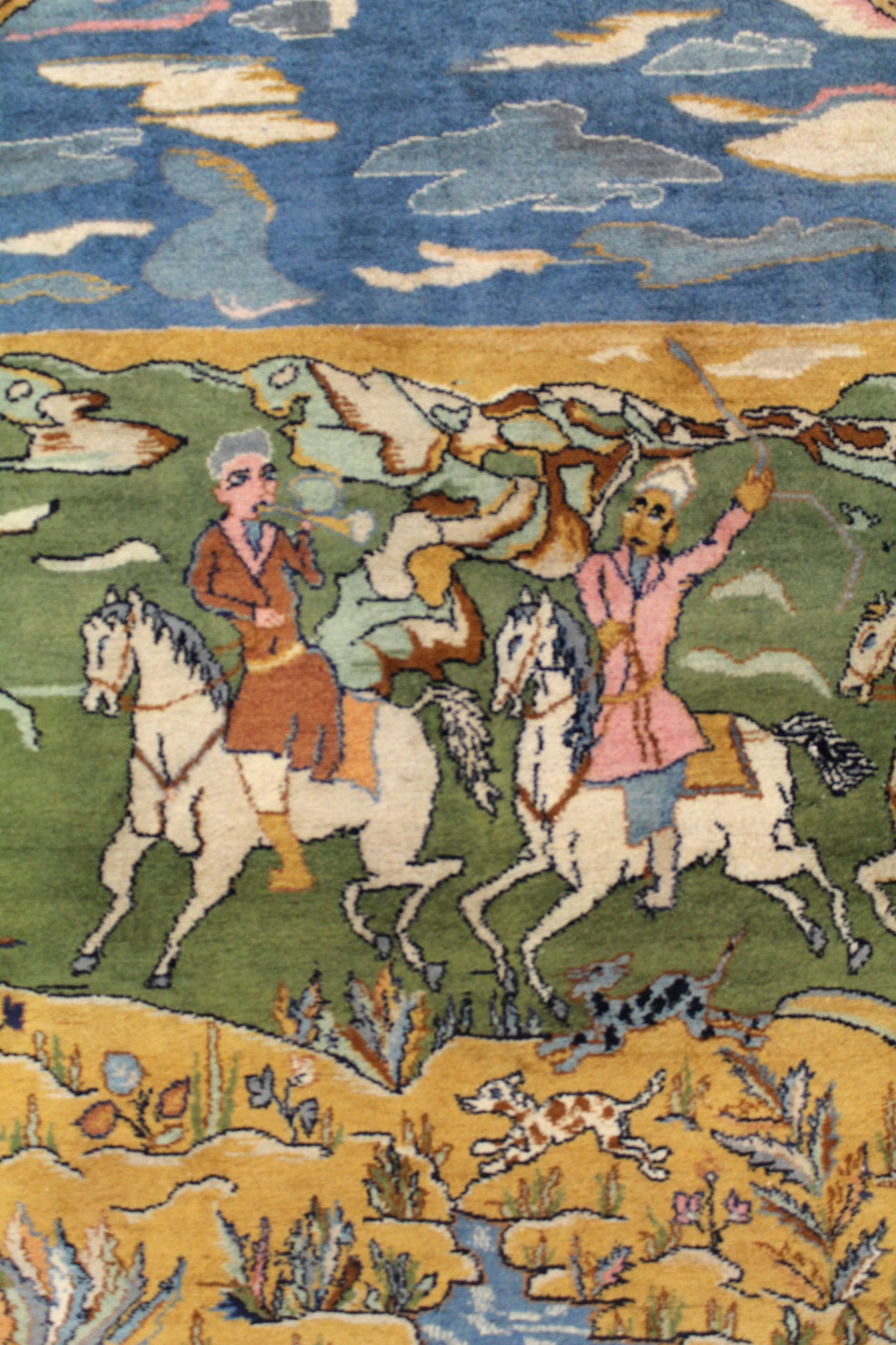 Vintage Pictorial Tabriz Handwoven Traditional Rug | Landry & Arcari