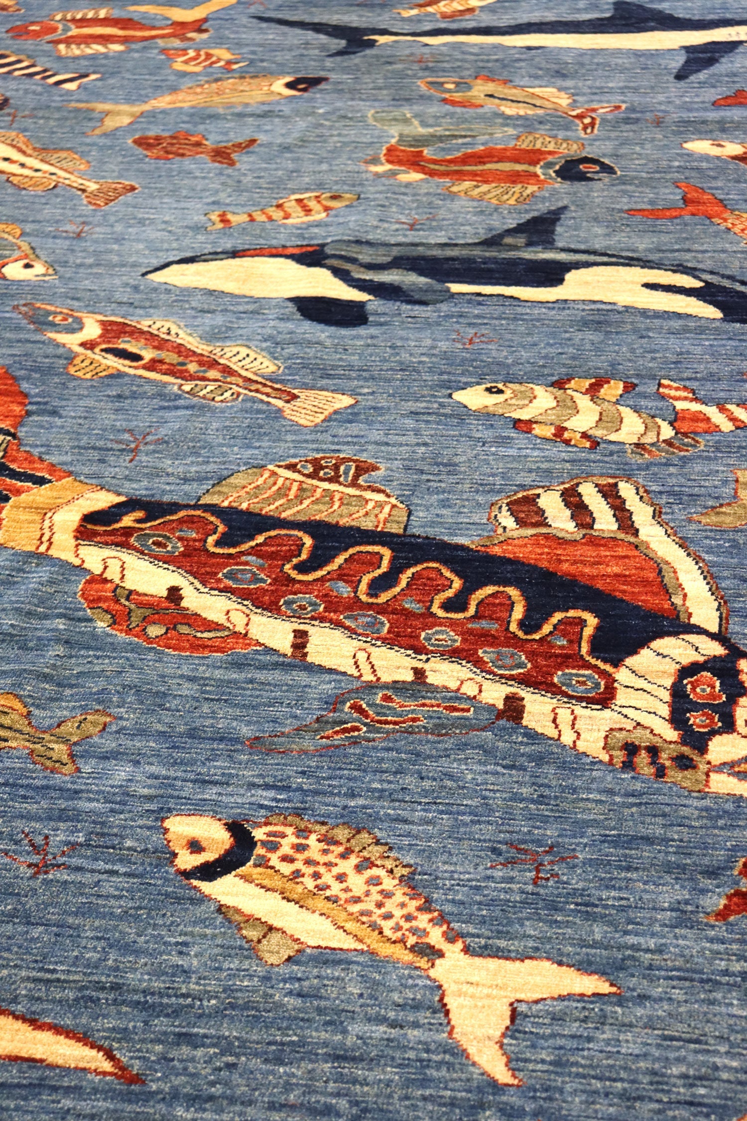 Orca Fish Handwoven Contemporary Rug | Landry & Arcari