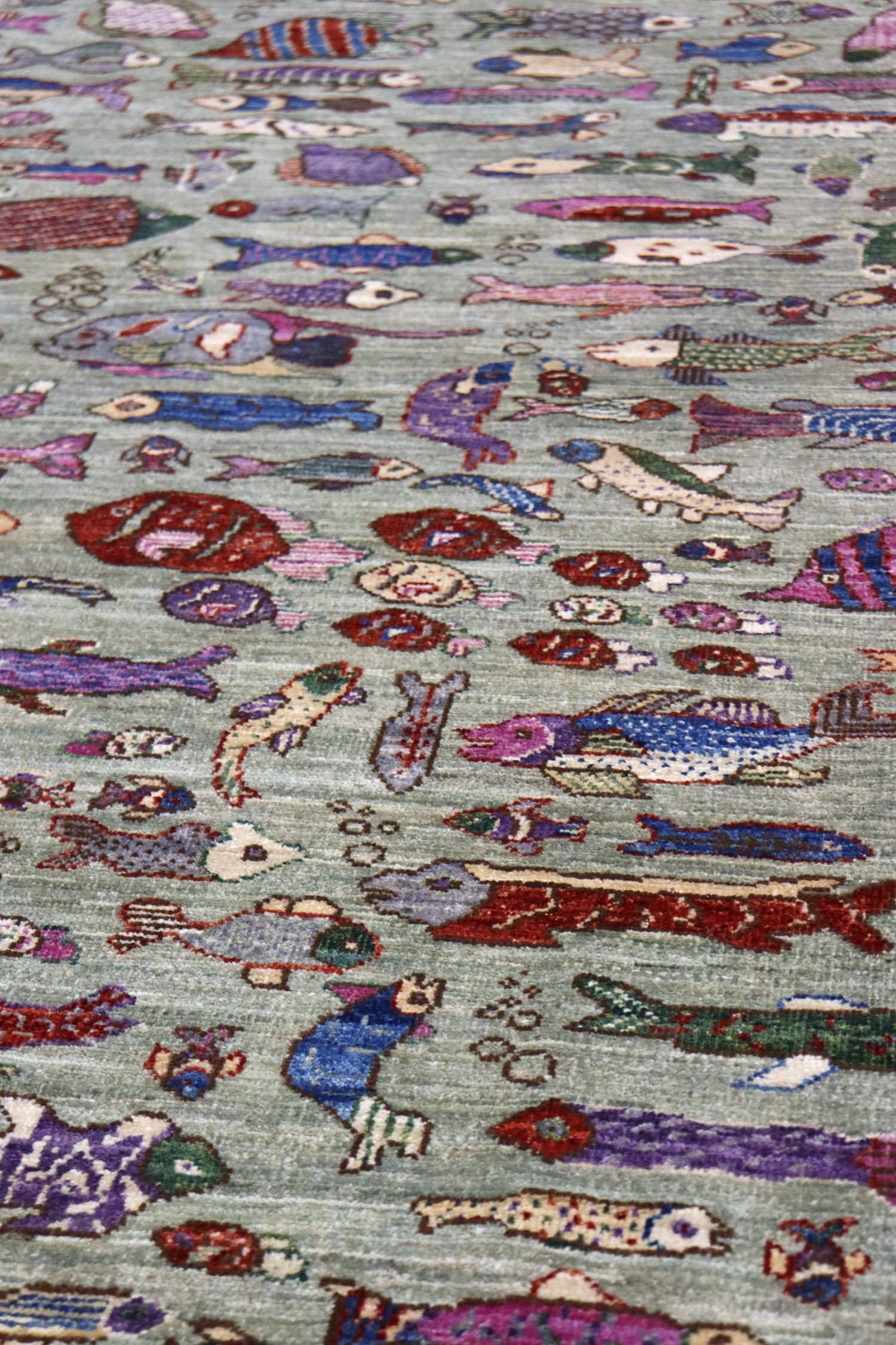 Small Fish Handwoven Contemporary Rug | Landry & Arcari