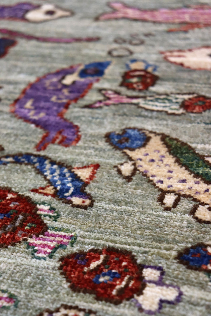 Small Fish Handwoven Contemporary Rug | Landry & Arcari – Landry ...