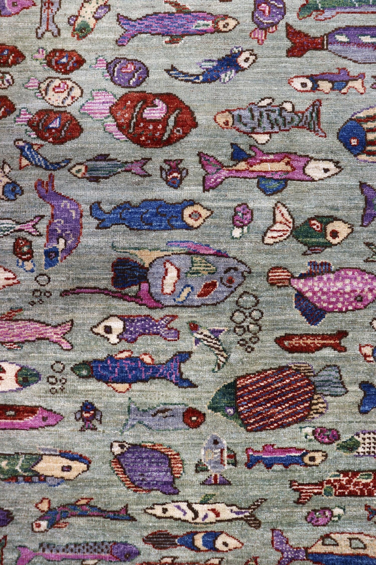 Small Fish Handwoven Contemporary Rug | Landry & Arcari