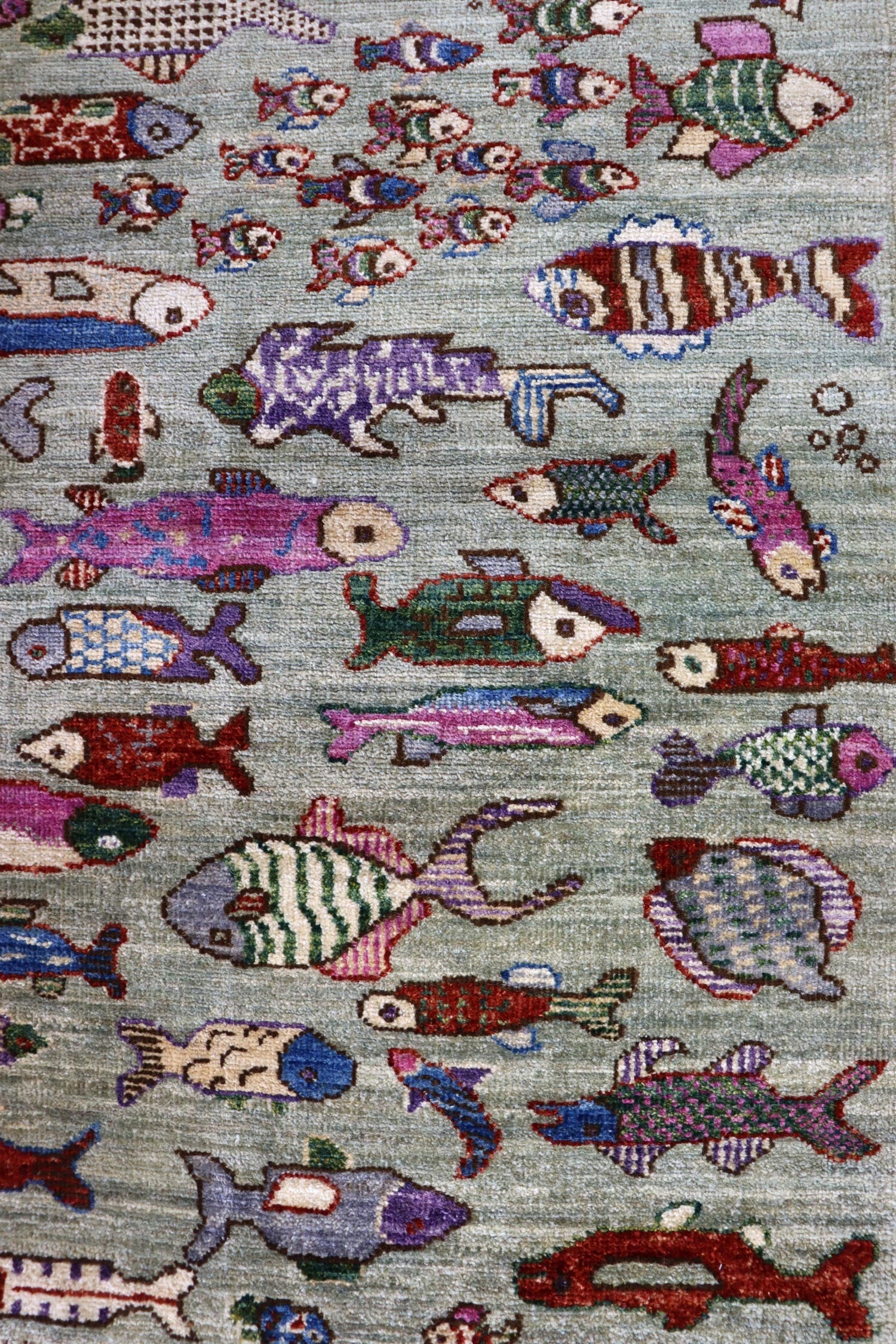 Small Fish Handwoven Contemporary Rug | Landry & Arcari