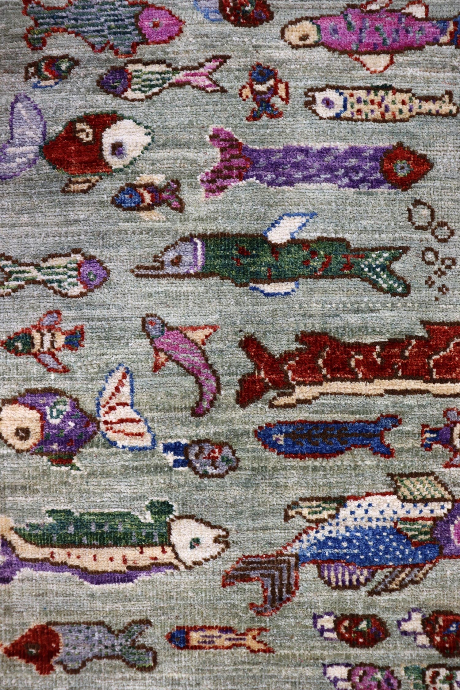 Small Fish Handwoven Contemporary Rug | Landry & Arcari