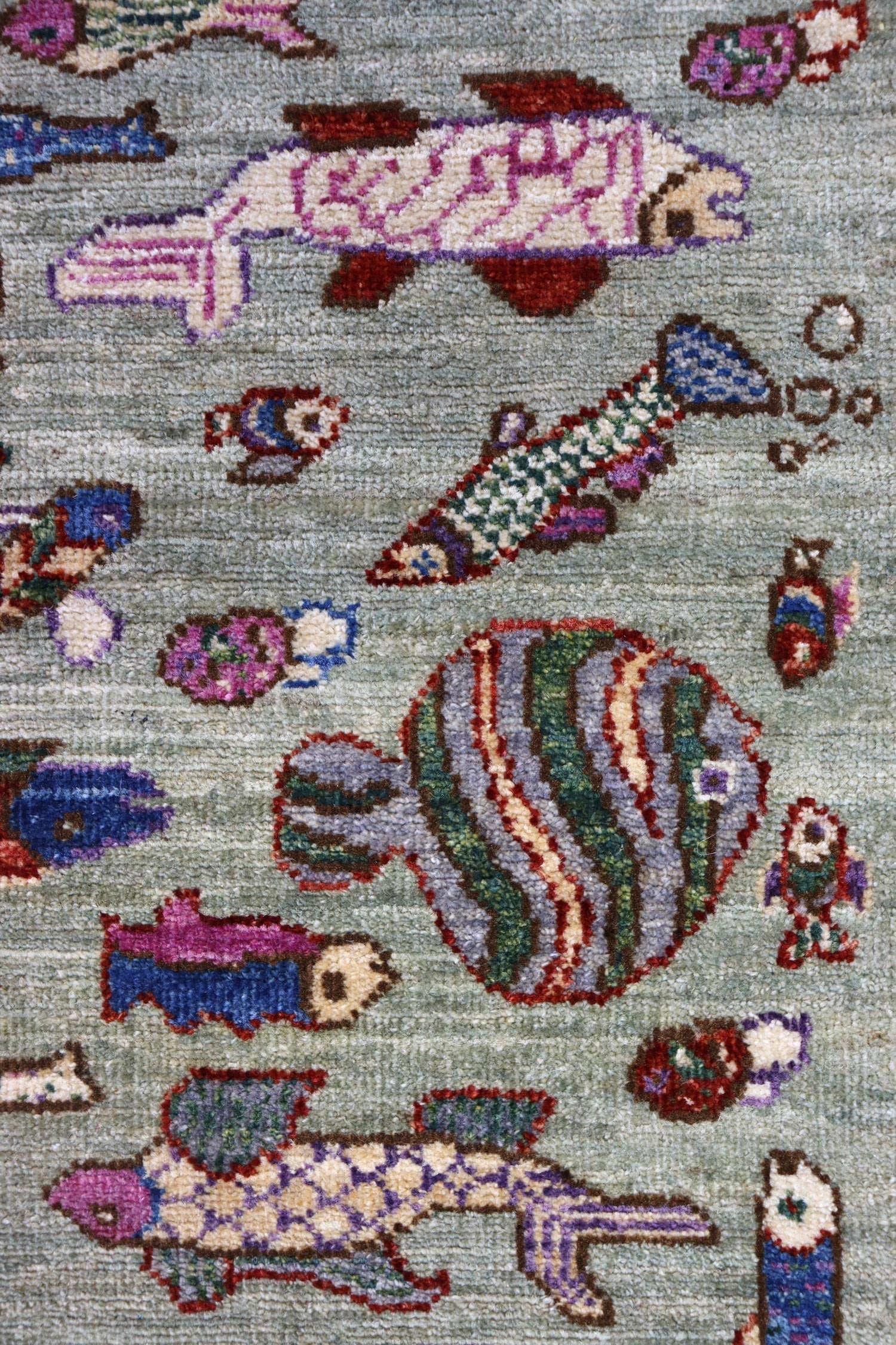 Small Fish Handwoven Contemporary Rug | Landry & Arcari