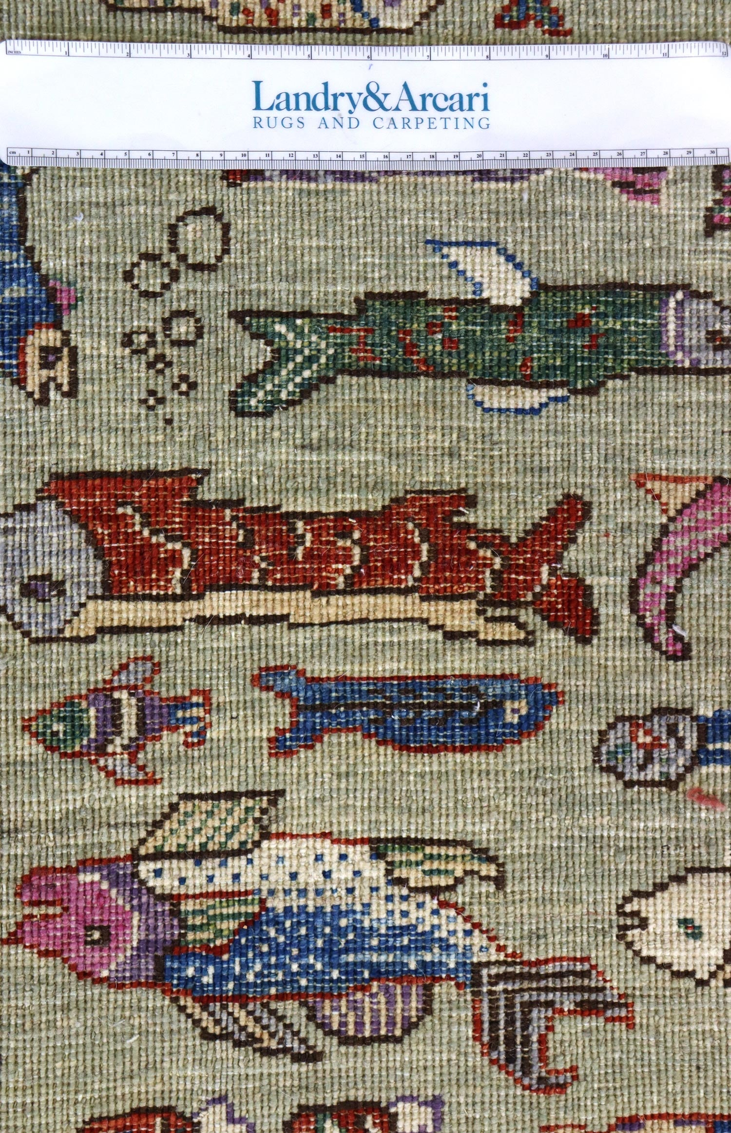 Small Fish Handwoven Contemporary Rug | Landry & Arcari
