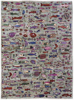 Small Fish Handwoven Contemporary Rug | Landry & Arcari – Landry ...