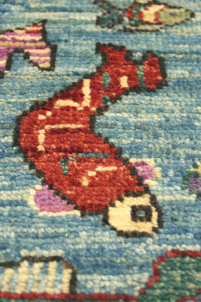 Small Fish Handwoven Contemporary Rug | Landry & Arcari