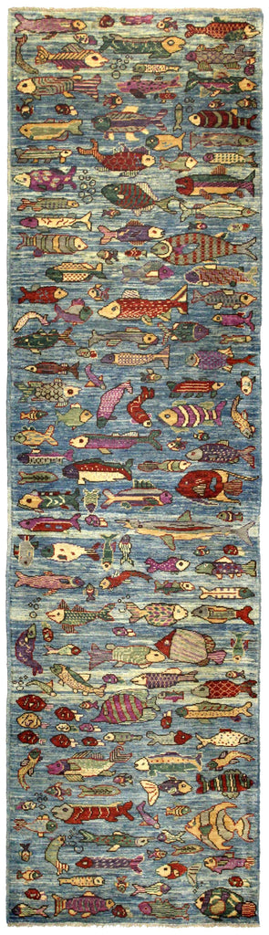Small Fish Handwoven Contemporary Rug | Landry & Arcari