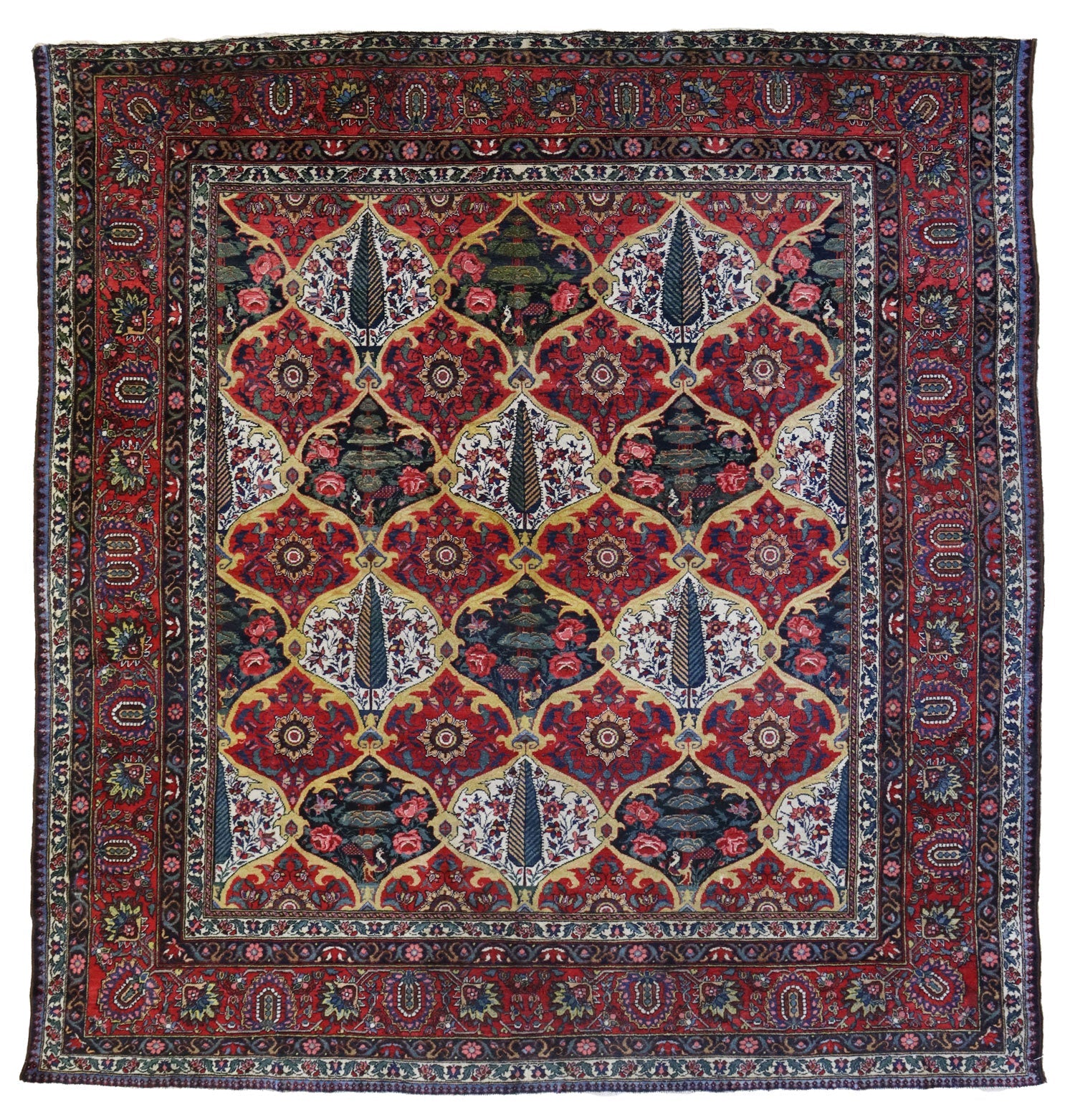 Antique Bakhtiari Handwoven Traditional Rug | Landry & Arcari