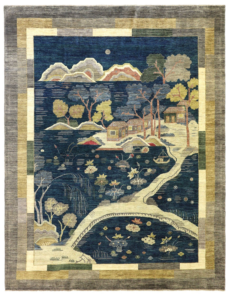 Deco Landscape Handwoven Traditional Rug | Landry & Arcari