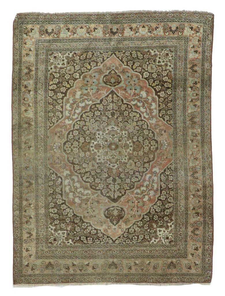 Antique Haji Jalili Tabriz Handwoven Traditional Rug | Landry & Arcari