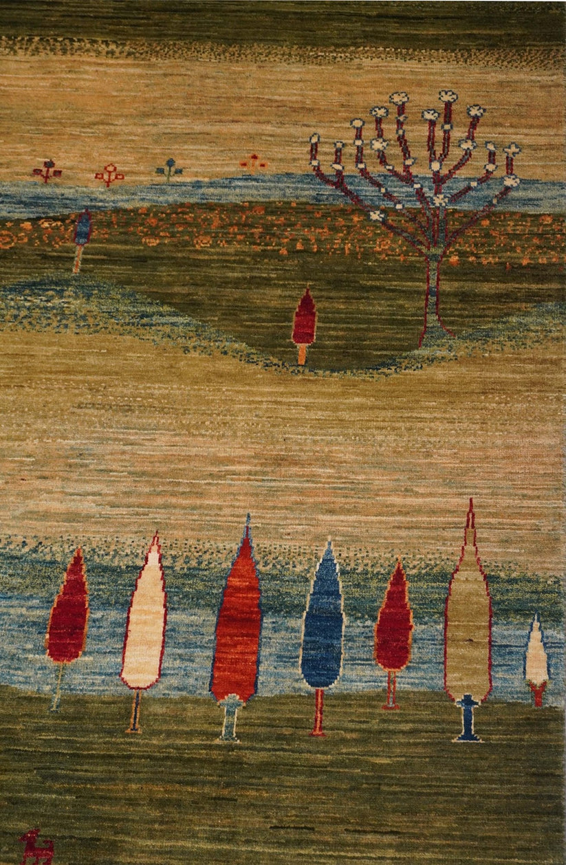 Landscape Gabbeh Handwoven Tribal Rug | Landry & Arcari – Landry ...