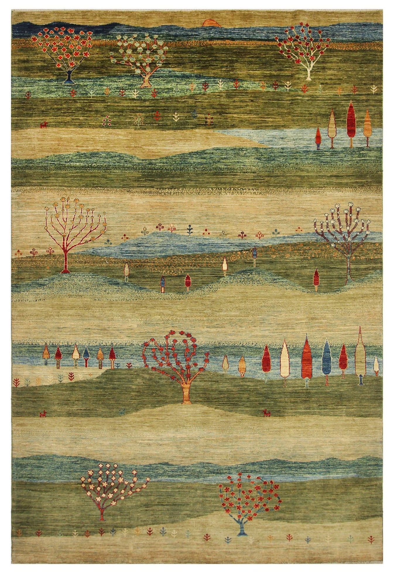 Landscape Gabbeh Handwoven Tribal Rug | Landry & Arcari – Landry ...