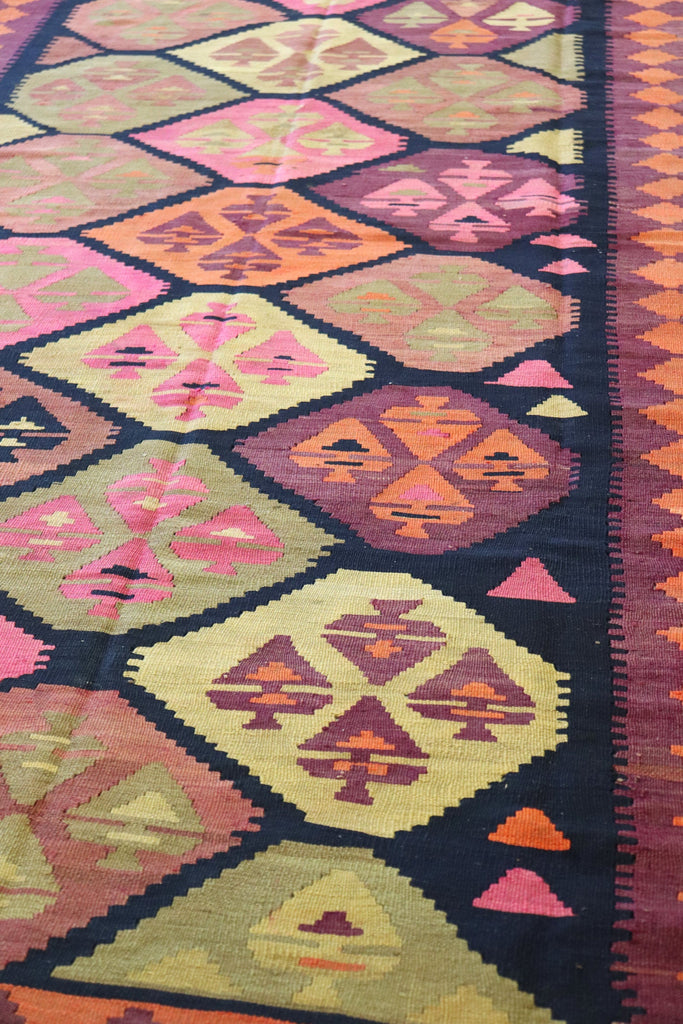 Vintage Meshkin Kilim Handwoven Tribal Rug | Landry & Arcari