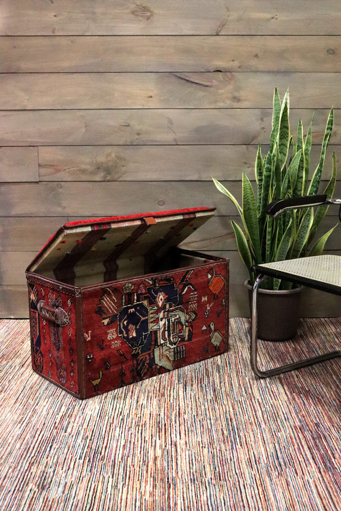 Ottoman Trunk Ottoman Tribal Rug | Landry & Arcari