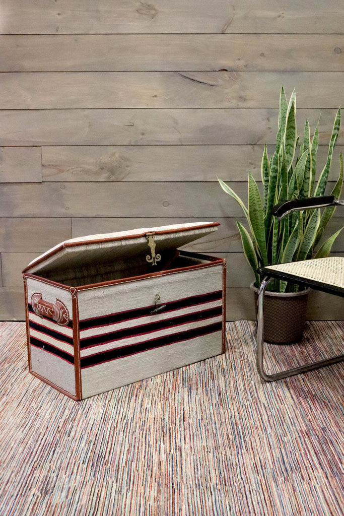 Ottoman Trunk Ottoman Tribal Rug | Landry & Arcari